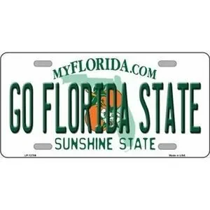 NCAA | Wall Decor | Ncaa Go Florida State License Plate College ...